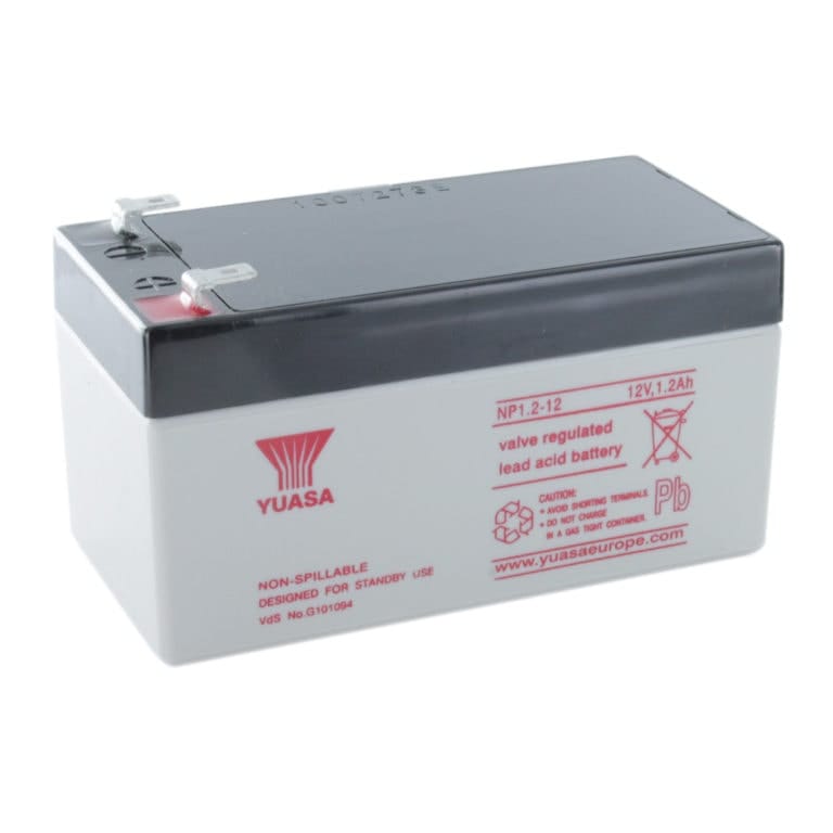 Yuasa NP1.2-12 Rechargeable Sealed Lead Acid (SLA) Battery - Cell Pack ...
